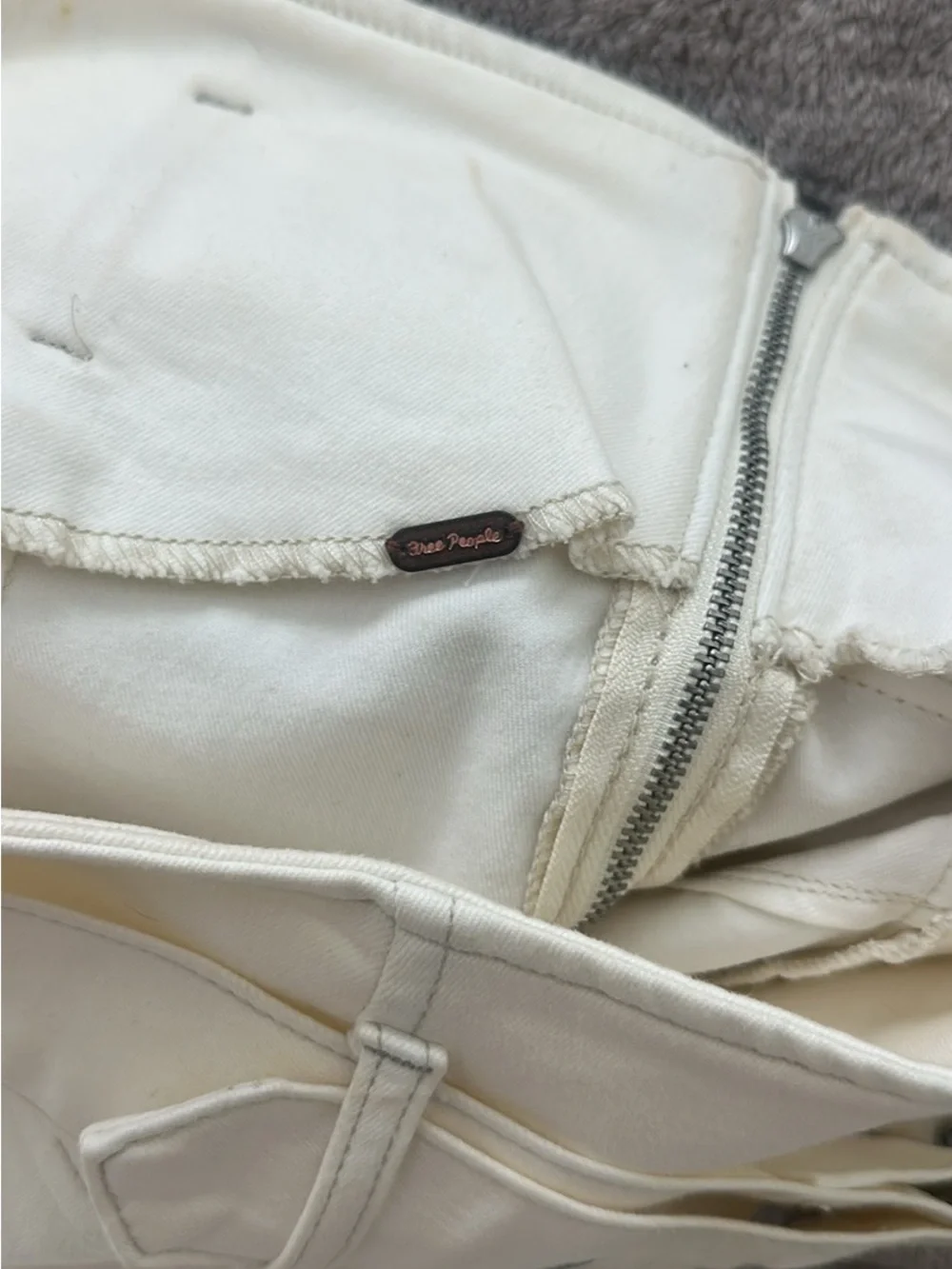 Free People | Skirts | Free People Cream Belted Pencil Mini Skirt ...